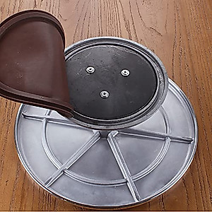 Aluminium Alloy Revolving Cake Stand 12 Inch Heavy Duty Aluminium Rotating Cake Turntable with Non-slipping Silicone Bottom Rotating Display Stand Cake Decorating Supplies (Purple)