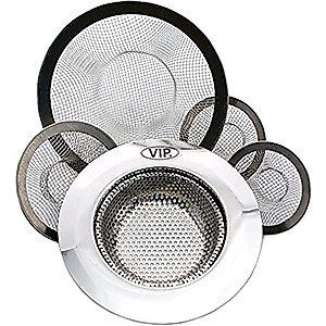 Stainless Steel Sink Strainer Set- 5 Pieces, Fits Most Kitchen Sinks, Bathroom Sinks,Shower Drains