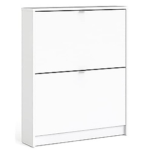 Tvilum, White Bright 2 Drawer Shoe Cabinet