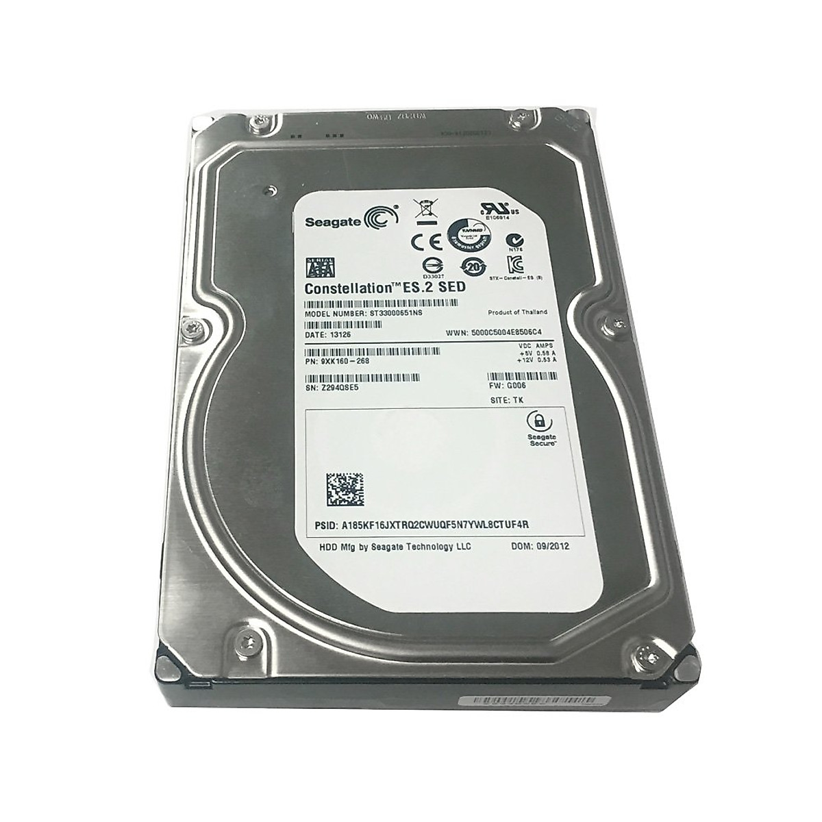Seagate Constellation ES.2 ST33000651NS 3TB 7200 RPM 64MB Cache SATA 6.0Gb/s 3.5" Internal Enterprise Hard Drive (Renewed)