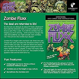 Looney Labs Zombie Fluxx Card Game - Ever-Changing Gameplay and Zombie Adventure