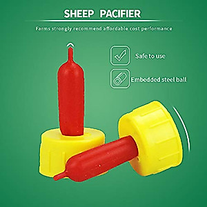 Lucky Farm Lamb Rubber Pacifier Milk Drink Nipples 10pcs for Feeding Sheep Goat Lamb Puppy