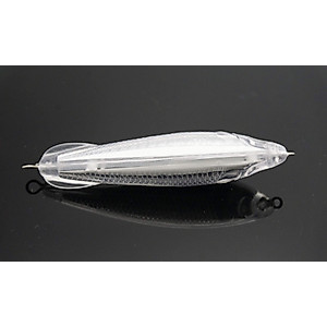 10PCS Unpainted Lure Blanks 10.48g 8.5cm with 6mm Free Fishing Eye Crankbait Simulation Blank Body Clear Hard Baits Trout Salmon Swimming Sea Bait Topwater Freshwater Plastic Minnow Lure 8300 6mm