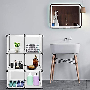 wenyuyu Pack 6 Cube Storage Organizer - Portable Multifunctional DIY Assembled Closet Closet Cabinet Shelf Bookshelf Shelving