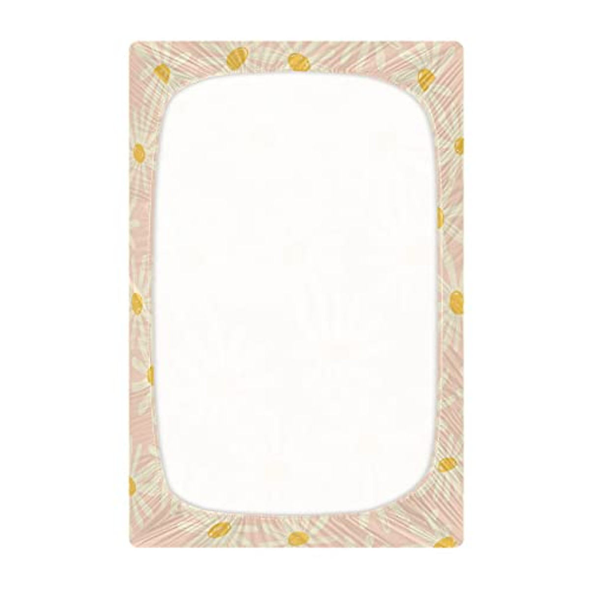 Kigai Fitted Crib Sheet for Boys Girls, Daisy Pattern Jersey Knit Baby Standard and Toddler Bed Mattresses, Cozy Soft Breathable, 28 x 52 in 52X28in