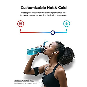 Brio Moderna CLBL720SC Self-Cleaning Bottom Load Water Cooler Dispenser for 3 & 5 Gallon Bottles – Room & Adjustable Hot & Cold, Child Lock, Electronic Display, Silver Stainless Steel