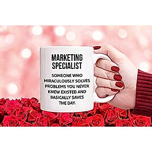 Funny Definition Mug, Marketing Specialist Coffee Mug, Advertisement Mug, Great Marketing Coffee Gift for Men and Women Student Graduation or Profession, Best Marketer Themed Gift Idea 11oz 15oz