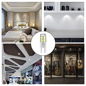 Sriomny 6 Pack G8 Led Bulb 2W Equivalent to 20W Halogen Bulb AC 120V, G8 Warm White 2700K, Transparent Shell, Bi-Pin Base, Not Dimmable, Light Bulbs