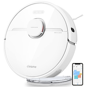 Dreametech D9 Robot Vacuum and Mop Combo, 2 in 1 Vacuum Cleaner with Lidar Navigation, 3000Pa Strong Suction Power, 150min Runtime, Compatible with Alexa, Smart Mapping for Carpet, Hard Floor