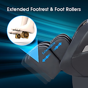 CYBERIX Massage Chair Full Body with Heat,Full Body Zero Gravity SL-Track Shiatsu Massage Chair,Massage Recliner Chair,Air Pressure,Bluetooth Speaker (Black)