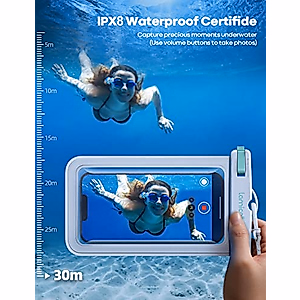Lamicall Waterproof Phone Pouch Case - [2 Pack][Easy Lock & Heavy Duty] IPX8 Water Proof Cell Phone Dry Bag for iPhone 16 15 14 13 12 XS X Pro Max Plus Mini, S22 S21 Ultra, more 4-7" Cellphones, White
