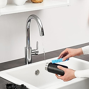 Ion8 Kids Water Bottle, Steel 400 ml/13 oz, Leak Proof, Easy to Open, Secure Lock, Dishwasher Safe, Hygienic Flip Cover, Carry Handle, Easy Clean, Durable, Scratch Resistant, Carbon Neutral, Black