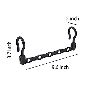 Black Space Saving Hangers,20pcs Closet Organizers and Storage,Magic Hangers Space Savers Bedroom for Clothes