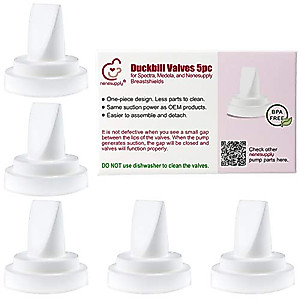 Nenesupply 5 pc Duckbill Valves Compatible with Medela and Spectra Pump Parts Use on Spectra S2 Spectra S1 and Pump in Style Harmony Symphony Replace Spectra Duckbill Valves and Medela Valve