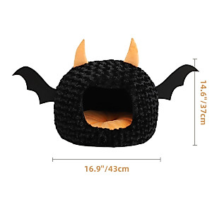 ZCPACE Guinea Pig Hideout Bed Halloween Monster Hamsters Hides Large Warm Cozy Plush Winter Small Animal Hideouts Beds Nest Cage Accessories for Small Pet Hamster/Chinchilla/Bunny/Cat