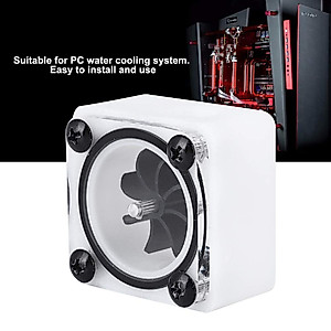 G1/4 Thread Revolving Speed Water Cooling POM Acrylic Material Impeller Water Flow Meter Indicator with Silicone Sealing Ring, for PC Water Cooling System(2 Way)