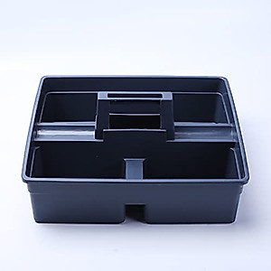 Cabilock Toolbox Storage Basket Cleaning Products Divided Cleaning Utility Tool Tote Carrier Basket with Handles for Cleaning Supplies Spray Bottles Water Bottles Portable Rectangular Plastic Baskets