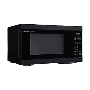 SHARP SMC1161KB Oven with Removable 12.4" Carousel Turntable, Cubic Feet, 1000 Watt Countertop Microwave, 1.1 CuFt, Black