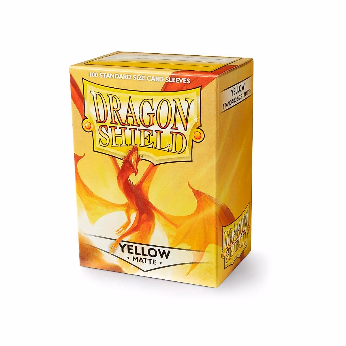 Dragon Shield 100 Count Standard Size Matte Deck Protector Sleeves (Matte Yellow)