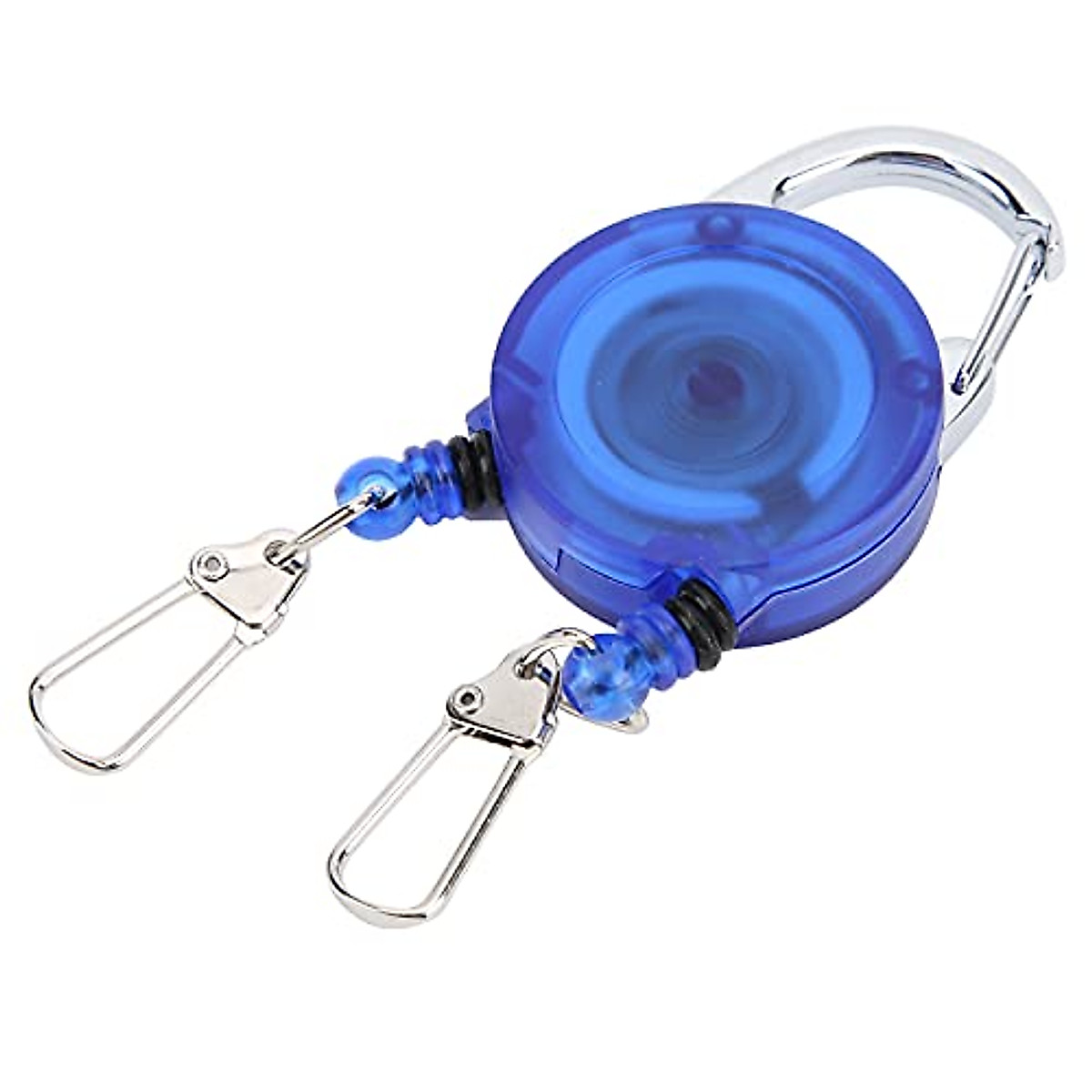 SALUTUY Retractable Steel Wire Retractor, Fly Fishing Double Retractor 48cm Fly Fishing Tools Portable Independent Fixation for Camping for Fishing