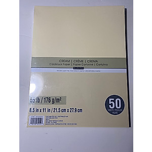 Recollections Cardstock Paper, 8 1/2 X 11 Cream - 50 Sheets