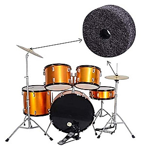 Round Soft Grey Cymbal Stand Felt Washer Replacement for Drum Set of 15（1.57 Inch)
