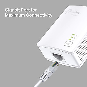 TP-Link AV1000 Powerline Starter Kit (TL-PA7017 KIT) - Gigabit Port, Plug&Play, Ethernet Over Power, Nano Size, Ideal for Smart TV, Online Gaming, Wired Connection Only (Renewed)