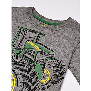 John Deere boys Tee T Shirt, Medium Heather Grey, 4-5T US