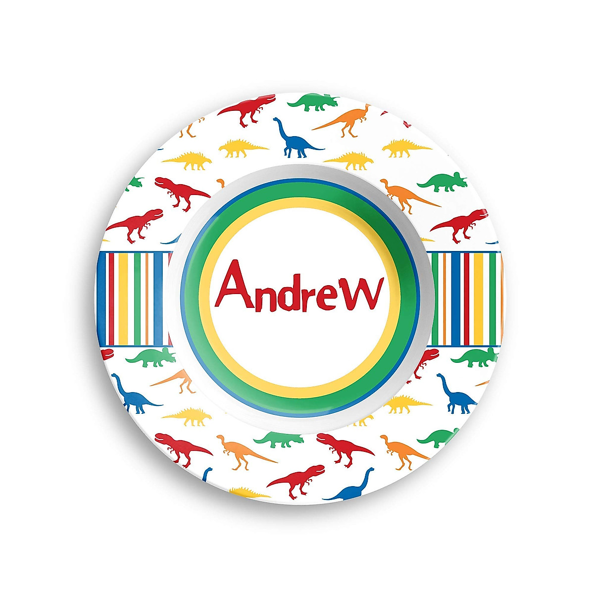 Kids Personalized Plate Set - Dinosaur - Personalized Dinnerware Set, Dinosaur Personalized Plate, Bowl, Placemat, Mug, Platter - Choose Your Pieces