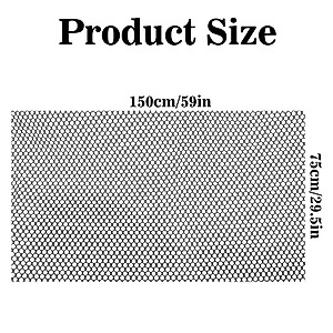 29.5 x 59 Inch Black Mesh Fabric Slightly Stretchy for Sewing Projects, Shopping Bag, Backpack Pocket and Straps and Netting Clothes
