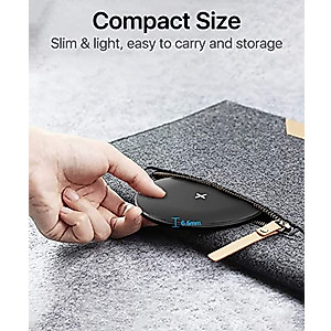 Wireless Charger, 15W Qi Fast Wireless Charging Pad Compatible with iPhone 14/13/13 Pro/13 Mini/13 Pro Max/12/11/ X/XS, Samsung Galaxy S22/ S21/ S20/ S10, Note 20/10, Pixel 6/5, LG (No AC Adapter)