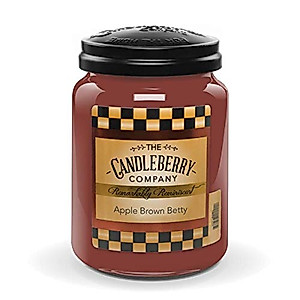 Candleberry Candles | Apple Brown Betty Candle | Best Candles on The Market | Hand Poured in The USA | Highly Scented & Long Lasting | Large Jar 26 oz