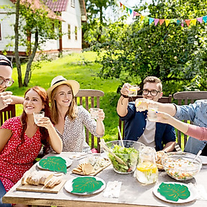 Teling 80 Packs Rainforest Leaf Napkins Bulk Palm Green Disposable Napkins Hibiscus Flower Tropical Jungle Party Napkins Gold Grad Napkins for Summer Hawaiian Luau Safari Baby Shower Birthday Party