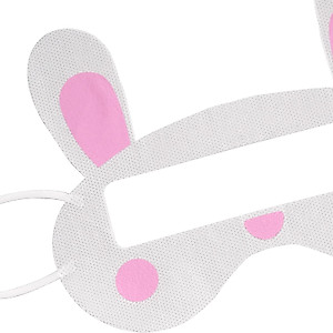 Geekria 50PCS VR Cartoon Disposable Mask VR Headset Mask, VR Eye Cover, VR Headset Cover Mask Universal Mask for VR Compatible with Meta Quest 3 Quest Pro Quest 2 PSVR2 for Children (Pink Rabbit)