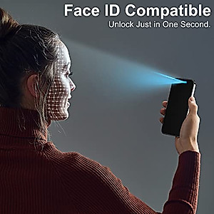 TECHO Privacy Screen Protector Compatible with iPhone 14 Pro Max Tempered Glass Film (Edge to Edge Full Coverage) (Anti Spy Private) (9H Hardness) (2 PACK) (6.7 inch)