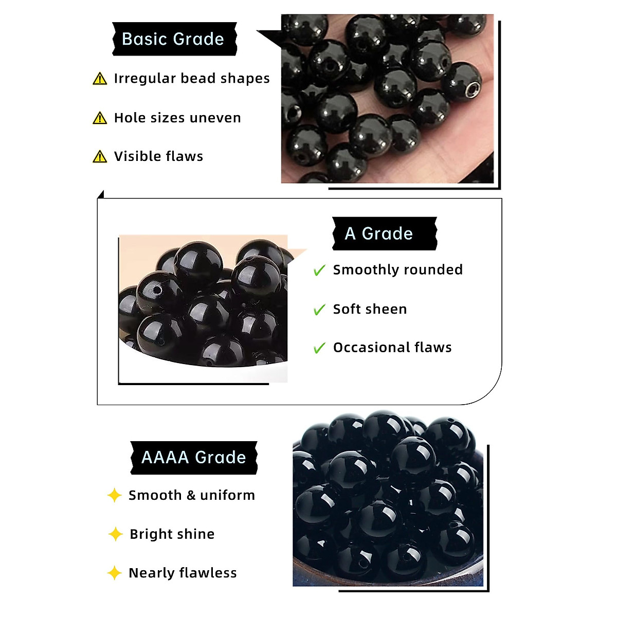 Black Tourmaline Bracelets For Men Protection Bracelets For Women Chakra Feng Shui Stretchy Obsidian Agates 8mm Beaded Bracelets Lucky Handmade Bracelets(A Grade Tourmaline)