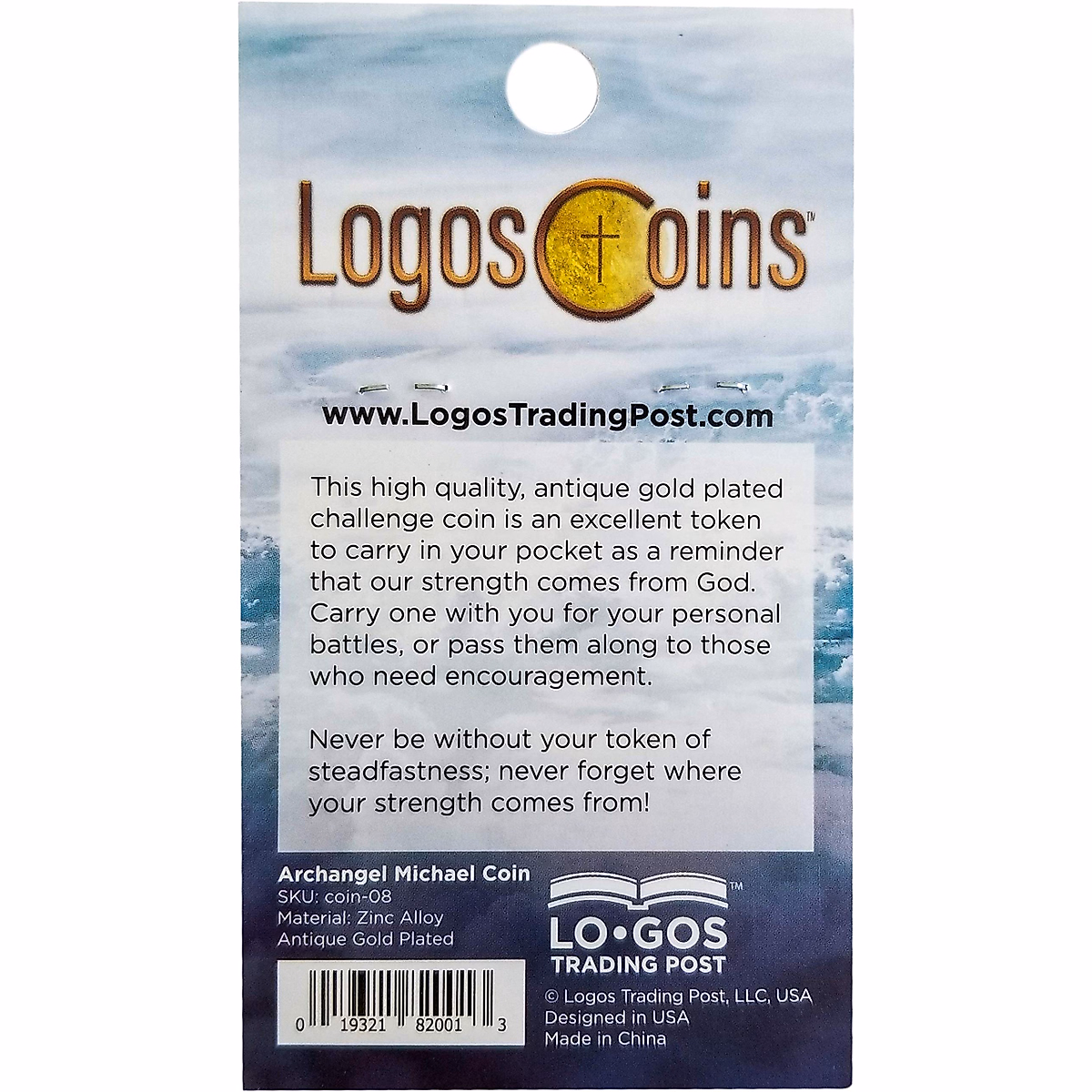 Archangel Saint Michael, Antique Gold-Color Plated Challenge Protection Coin, The Lord is with You Mighty Warrior, Judges 6:12 and No Harm Will Overtake You, Psalm 91 Gift