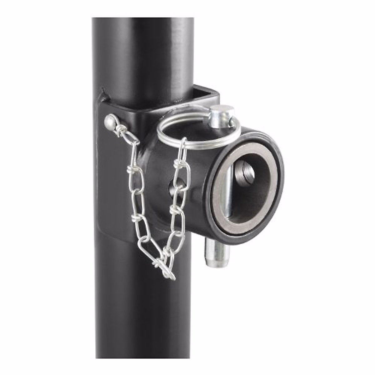 CURT 28350 Weld-On Pipe-Mount Swivel Trailer Jack, 5,000 lbs. 10-3/4 Inches Vertical Travel, CARBIDE BLACK POWDER COAT