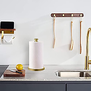 Gold Stainless Steel Paper Towel Holder, Sturdy and Heavy for Kitchen Bathroom Bedroom Office Restaurant Coffee Shop Study Iiving Room Toilet（Gold）