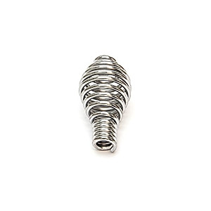 Spring Stove Handle, Chrome Finish, Tapered at one end. Max Diameter: 1-3/4", Length: 3-1/2", Fits 1/2" Rod. for use with BBQ Grills, Smokers, Furnaces, Coal/Wood/Pellet Stoves, Boilers.