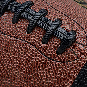 XEDGE Composite Leather Indoor/Outdoor Footballs for Training and Recreational Play Size 9 (red, Official (Size 9) /with net Bag)