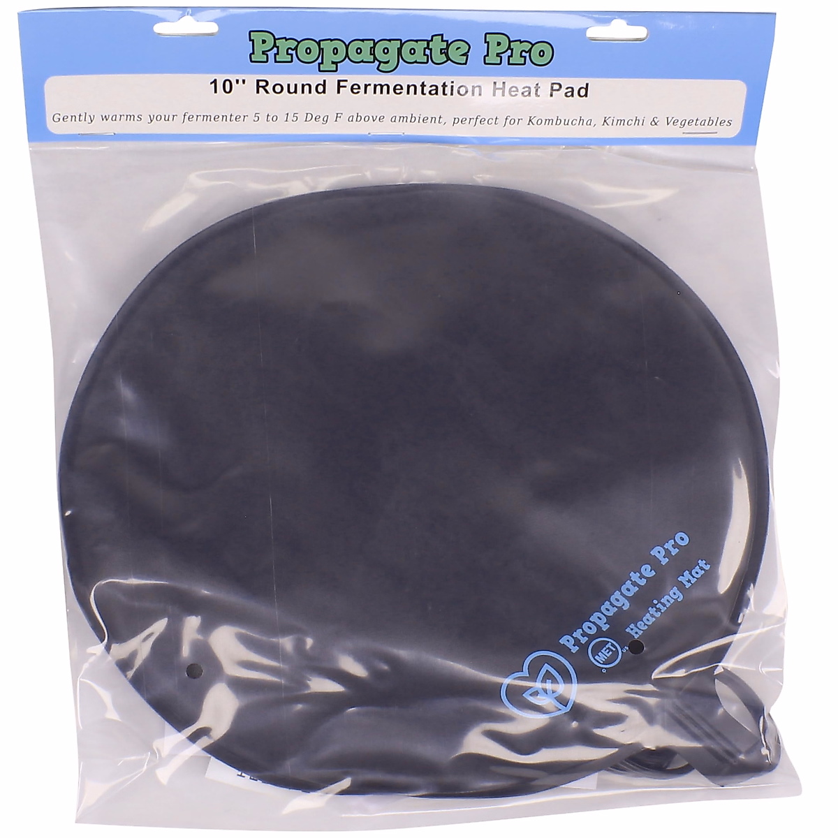 Brewing & Fermentation Heat Pad for Homebrew Beer & Wine Fermenting 120VAC 12 or 25 Watt Heating Mat: Safe for Plastic/Glass Carboy Fermentors w/Heater Temp Strips (10" - 12 Watts (Black))