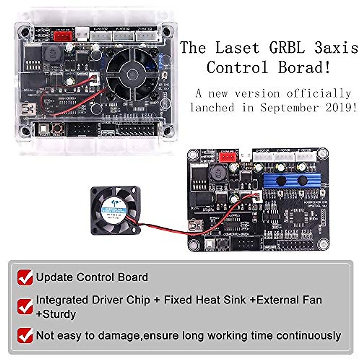 2 in 1 5500mW Engraver CNC 3018 Pro Engraving Machine, GRBLControl PCB PVC Wood Router CNC 3 Axis Milling Machine with Offline Controller and ER11 and 5mm Extension Rod