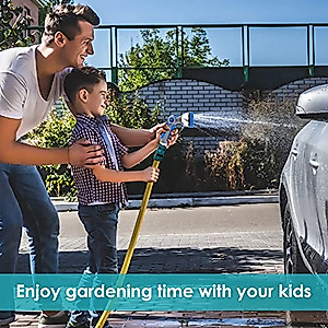 LOKIMSI Garden Hose Nozzle Sprayer，Features 10 Spray Patterns, Thumb Control, On Off Valve for Easy Water Control，Best for Watering Plants,Lawn& Garden,Washing Cars,Cleaning,Showering Pets