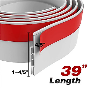 Suptikes 4 Pack Door Sweep,Door Draft Stopper with Strong Adhesive for Exterior&Interior Doors,Door Seal Used for Dust-Proof, Winter-Proof, Block Light and Noise,1.8" W x 37" L,White