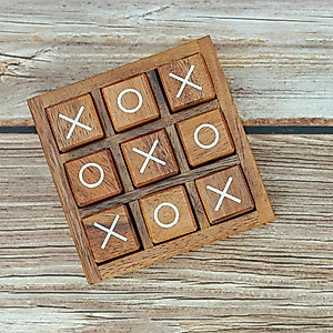 BSIRI Wooden XO Blocks (L) Tic Tac Toe Board Games - Ideal for Kids Games, Family Games and Game Night for Adults, Farmhouse Decor for Coffee Table Decor and Unique Gifts for All Occasion (5.5 Inch)