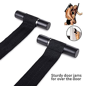 BDSM Leopard print over-the-door sex swing,door swing with padded seat,leg supports,adjustable straps, holds up to 330 pounds,Bondage Restraint Toy for Adult Couples, easy to install