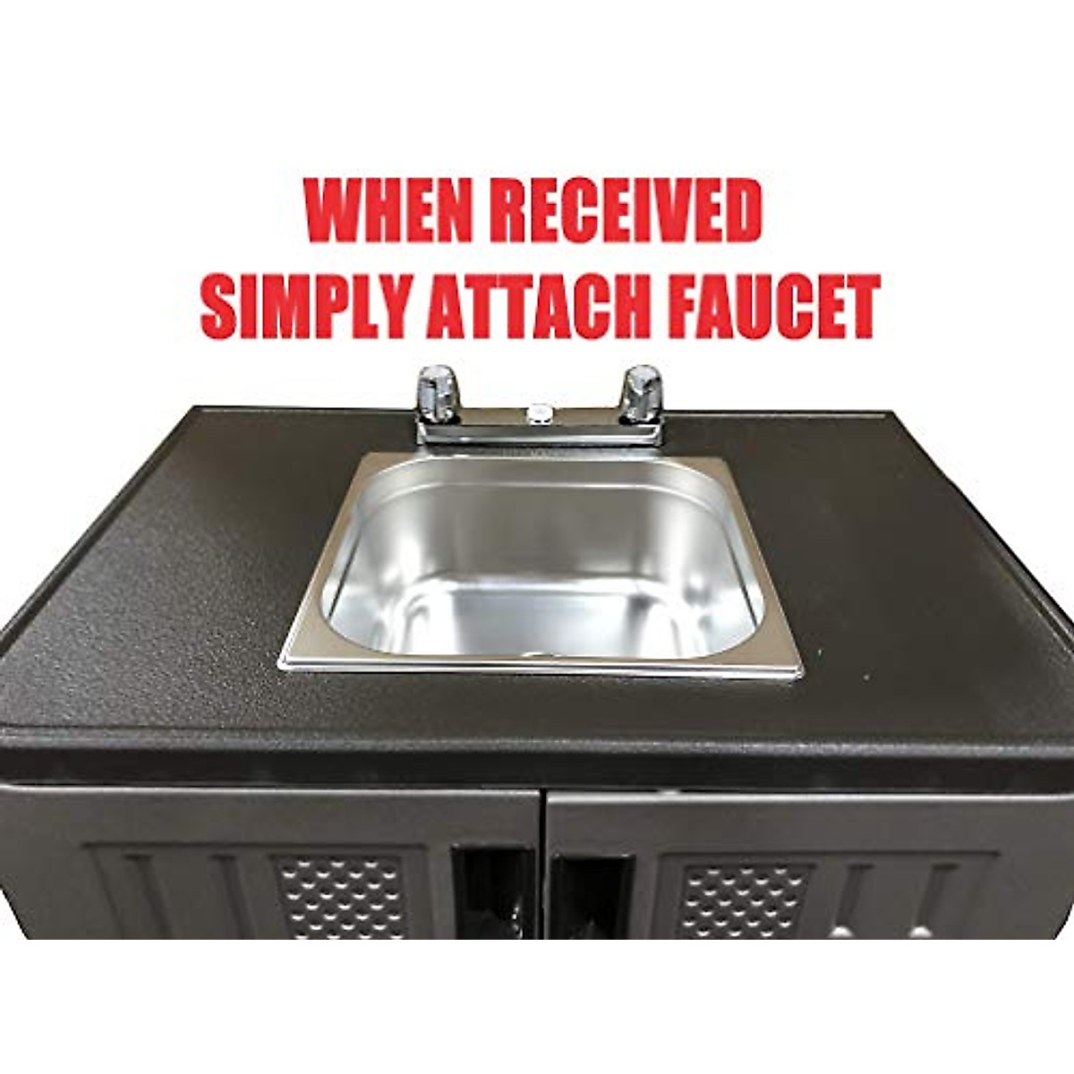 Concession Sinks - Standard Size Electric 1 Compartment with Hot Water for Food Vending Trailer, Hand Wash