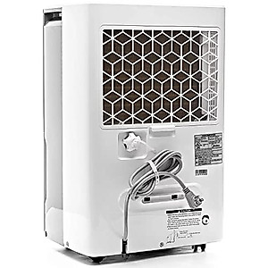 Midea 50 Pint SMART Dehumidifier With Pump - For Rooms up to 4,500 Sq. Ft. - Ideal For Basements, Large & Medium Sized Rooms, Energy Star Certified (White)