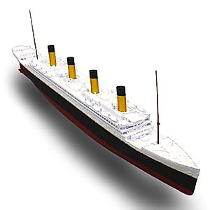 RMS Olympic Model - Highly Detailed Replica Historically Accurate No Assembly Required - 1 Foot in Length